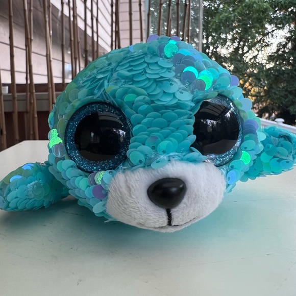 Ty | Other | Ty Flippables Aqua Waves Seal Limited Beanie Boo ...